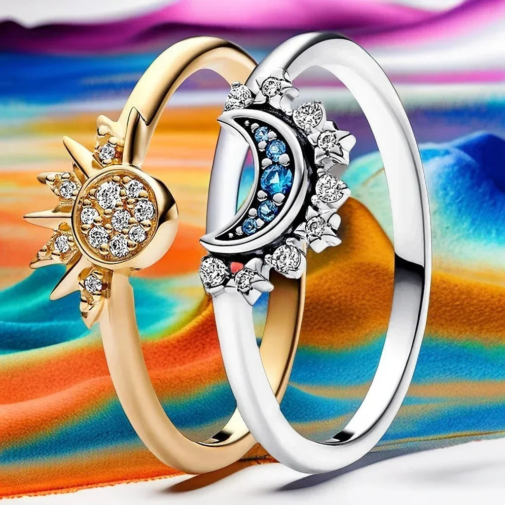 Sun and Moon Eclipse Rings (Pair) – Dalebury