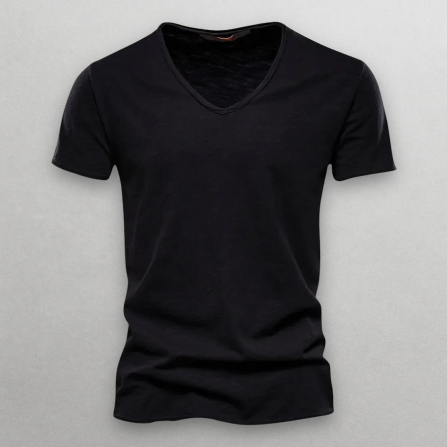 Shinari V-neck Cotton T-Shirt – Dalebury