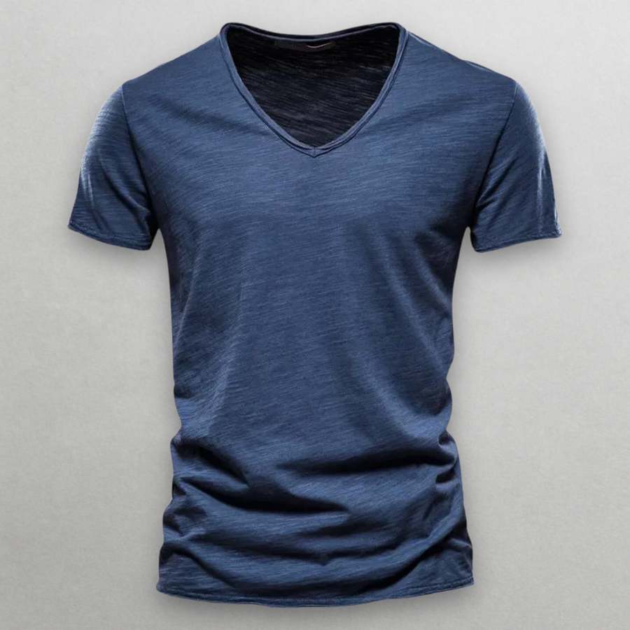 Shinari V-neck Cotton T-Shirt – Dalebury